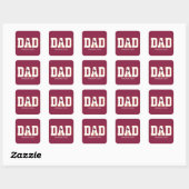 Virginia Tech Dad Square Sticker | Zazzle