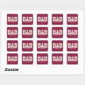Virginia Tech Dad Square Sticker | Zazzle