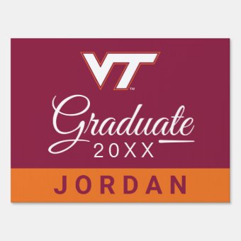 Virginia Tech Graduate Sign | Zazzle