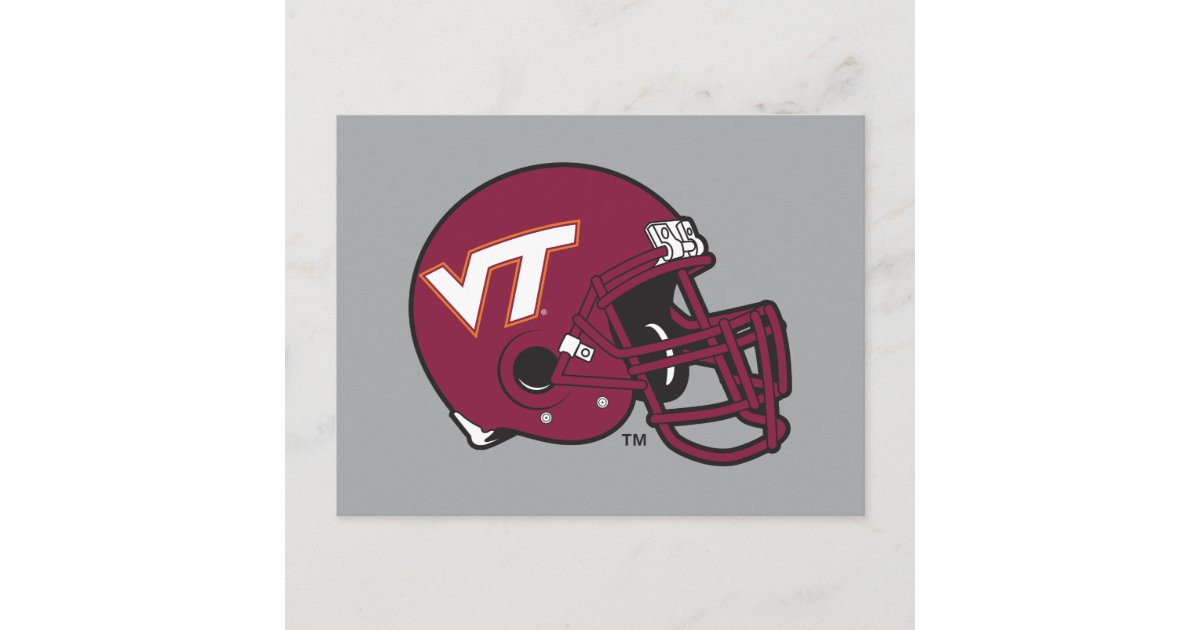 Virginia Tech Helmet Postcard | Zazzle