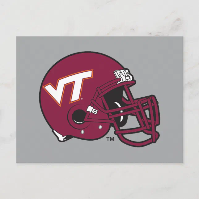 Virginia Tech Helmet Postcard | Zazzle