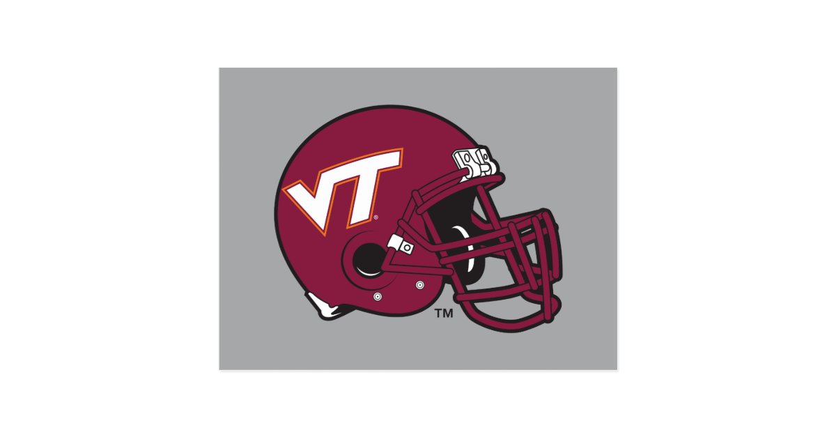 Virginia Tech Helmet Postcard | Zazzle.com
