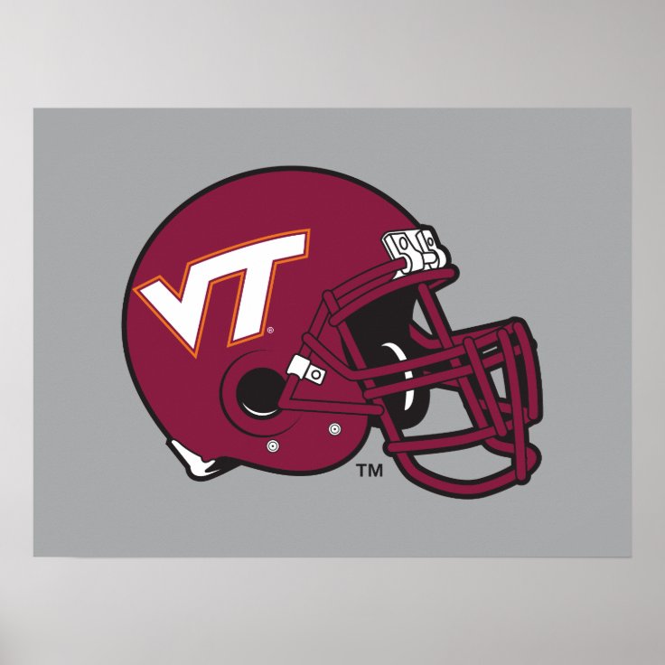 Virginia Tech Helmet Poster | Zazzle