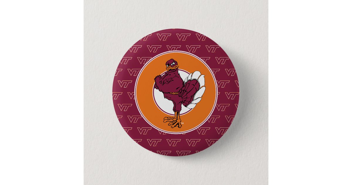 Virginia Tech Hokie Bird Button | Zazzle