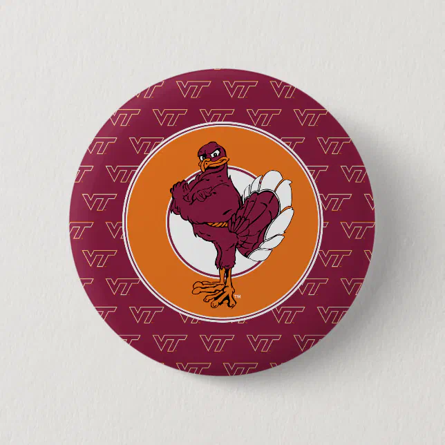 Virginia Tech Hokie Bird Button | Zazzle