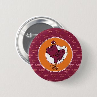 Virginia Tech Hokie Bird Button | Zazzle