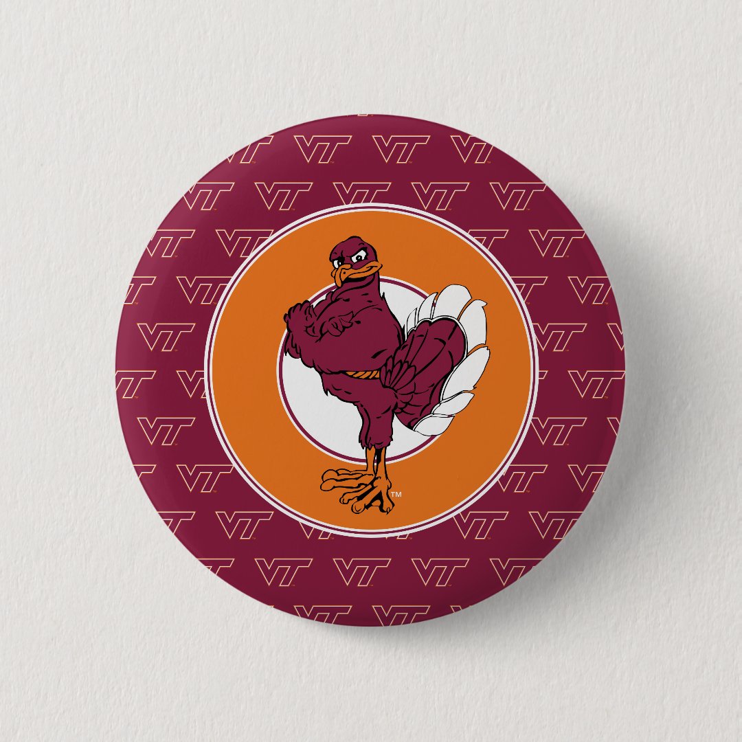 Virginia Tech Hokie Bird Button | Zazzle