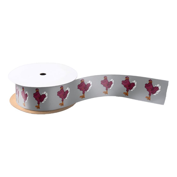 Virginia Tech Hokie Bird Satin Ribbon | Zazzle