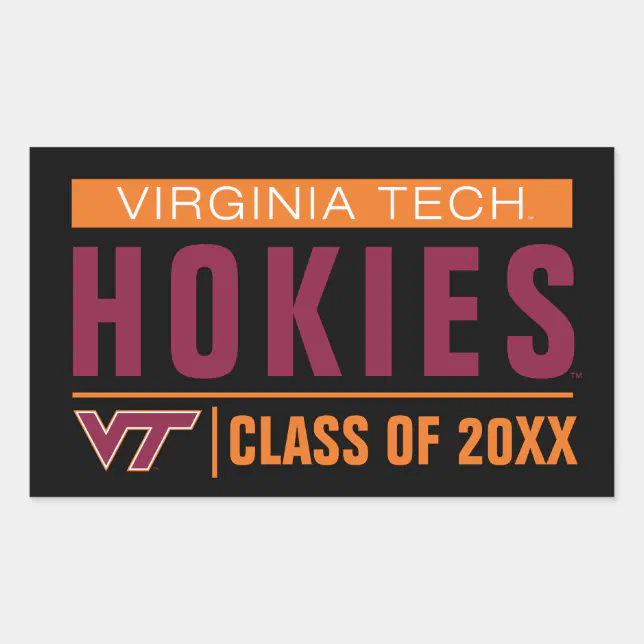 Virginia Tech Hokies Alumni Rectangular Sticker | Zazzle