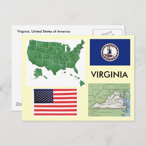 Virginia, USA Postcard | Zazzle