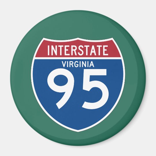 Virginia VA I-95 Interstate Highway Shield - Magnet | Zazzle.com
