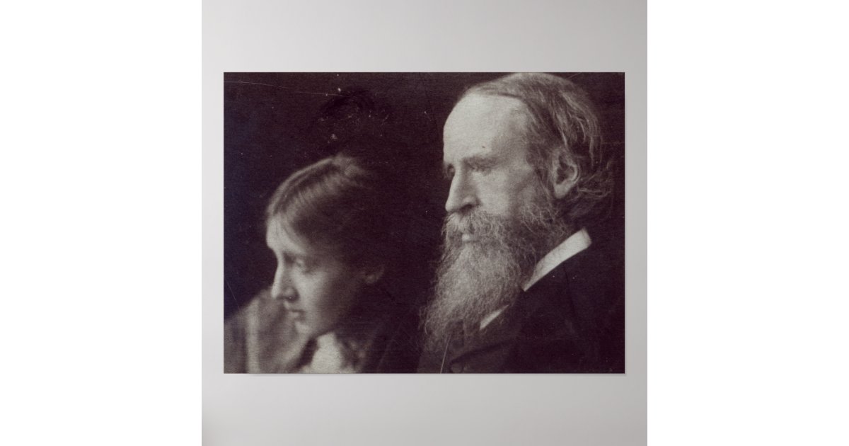 Virginia Woolf and her father Sir Leslie Poster | Zazzle