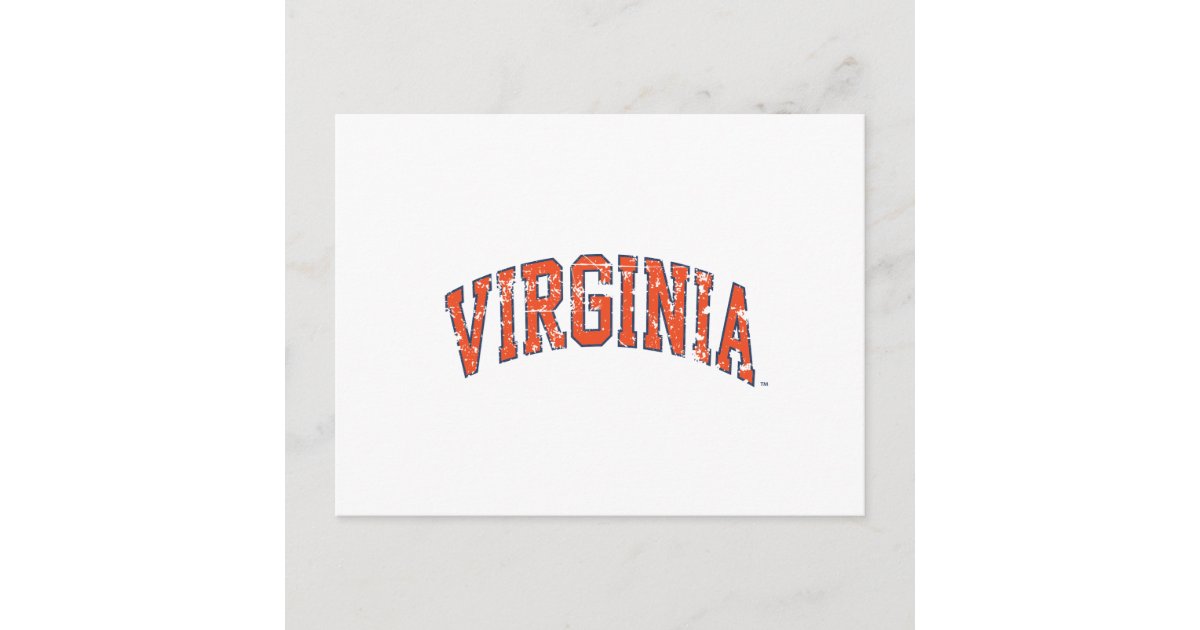 Virginia Wordmark Distressed Postcard | Zazzle