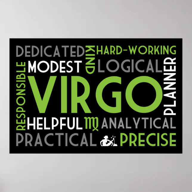 Virgo Astrology Word Collage Print | Zazzle