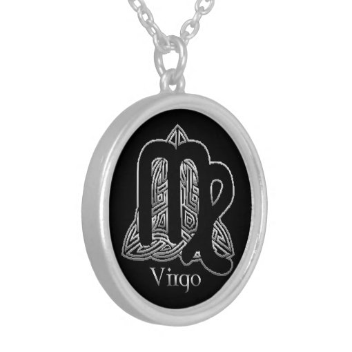 Virgo Birth Sign Celtic Knot Zodiac Necklace | Zazzle