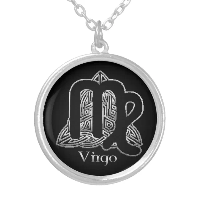 Virgo Birth Sign Celtic Knot Zodiac Necklace | Zazzle