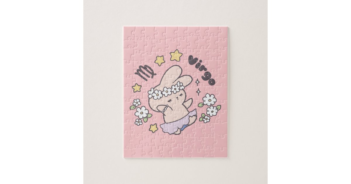 Virgo Loppi Tokki Bunny Zodiac Series Jigsaw Puzzle | Zazzle