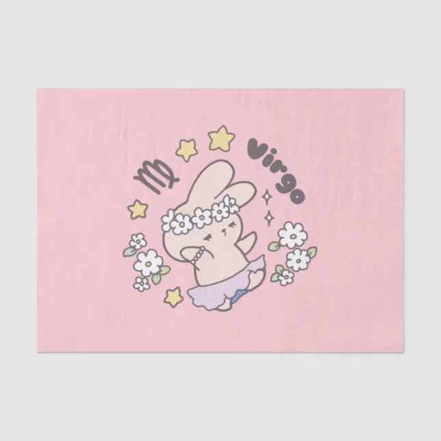 Virgo Loppi Tokki Bunny Zodiac Series Tissue Paper | Zazzle