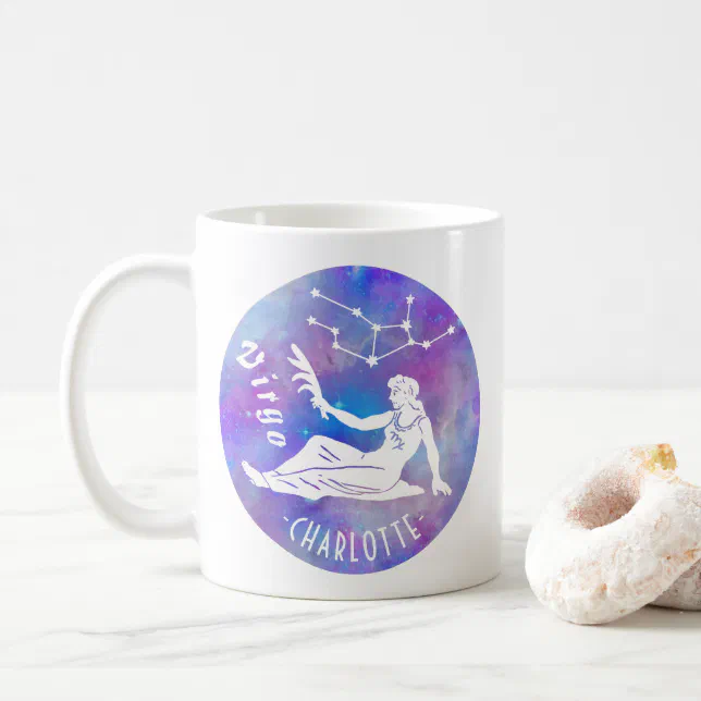 Virgo Maiden Constellation Stars Name Birthday Coffee Mug | Zazzle