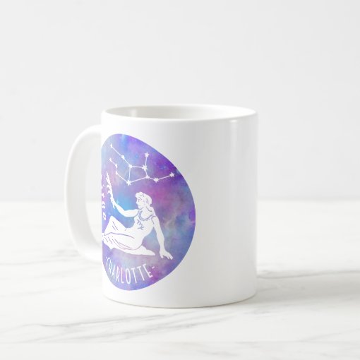 Virgo Maiden Constellation Stars Name Birthday Coffee Mug | Zazzle