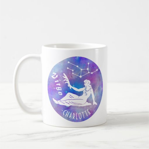 Virgo Maiden Constellation Stars Name Birthday Coffee Mug | Zazzle