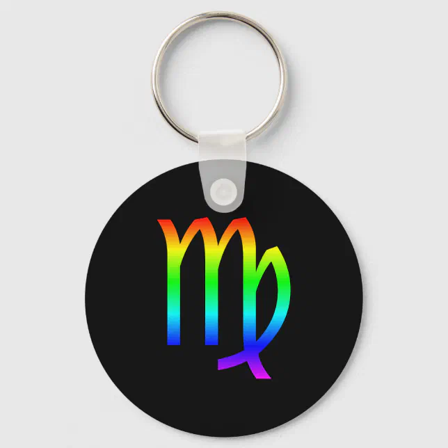 Virgo Rainbow Keychain | Zazzle