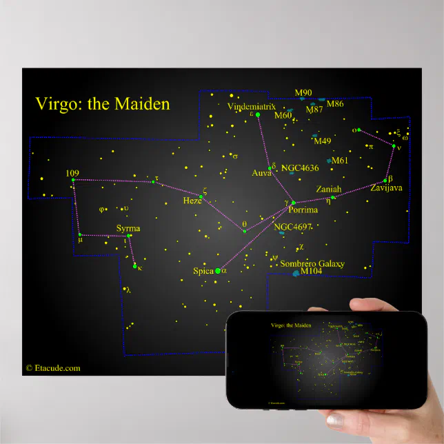 Virgo the Maiden Constellation Poster | Zazzle