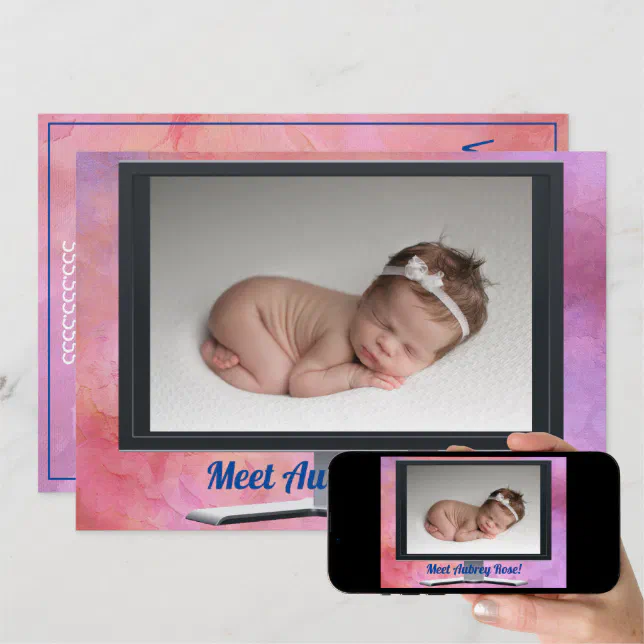 Virtual Baby Shower Girl Invitation | Zazzle