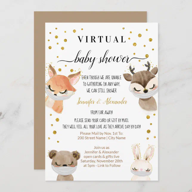 Virtual Baby Shower Invitation | Zazzle