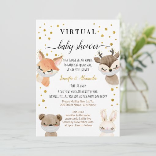 Virtual Baby Shower Invitation | Zazzle