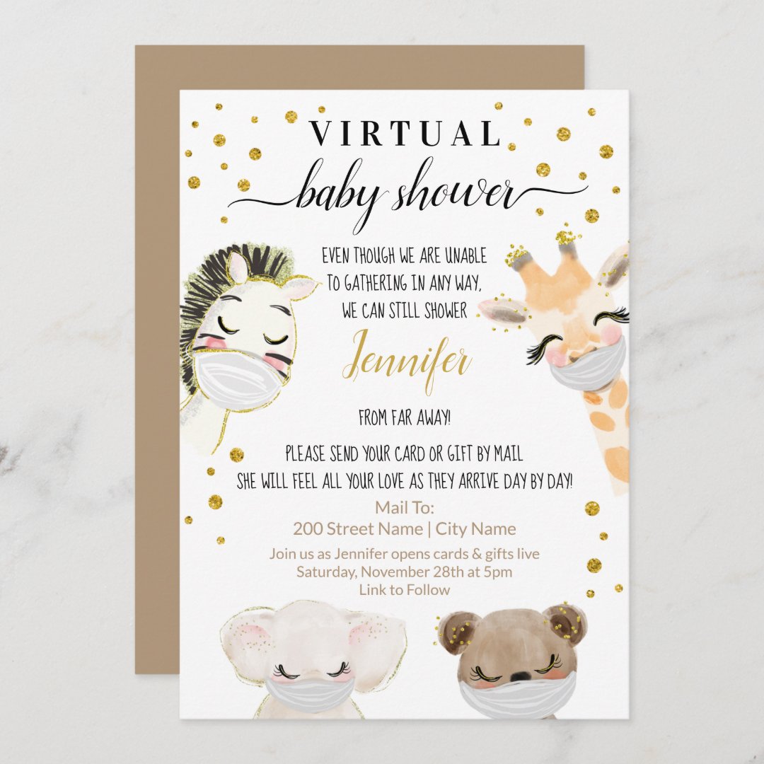Virtual Baby Shower Invitation | Zazzle