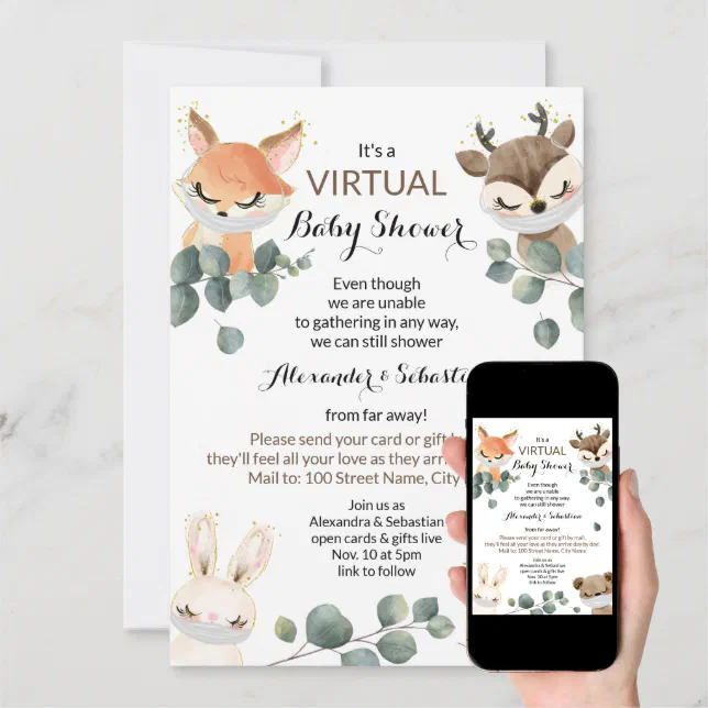 Virtual Baby Shower Invitation | Zazzle