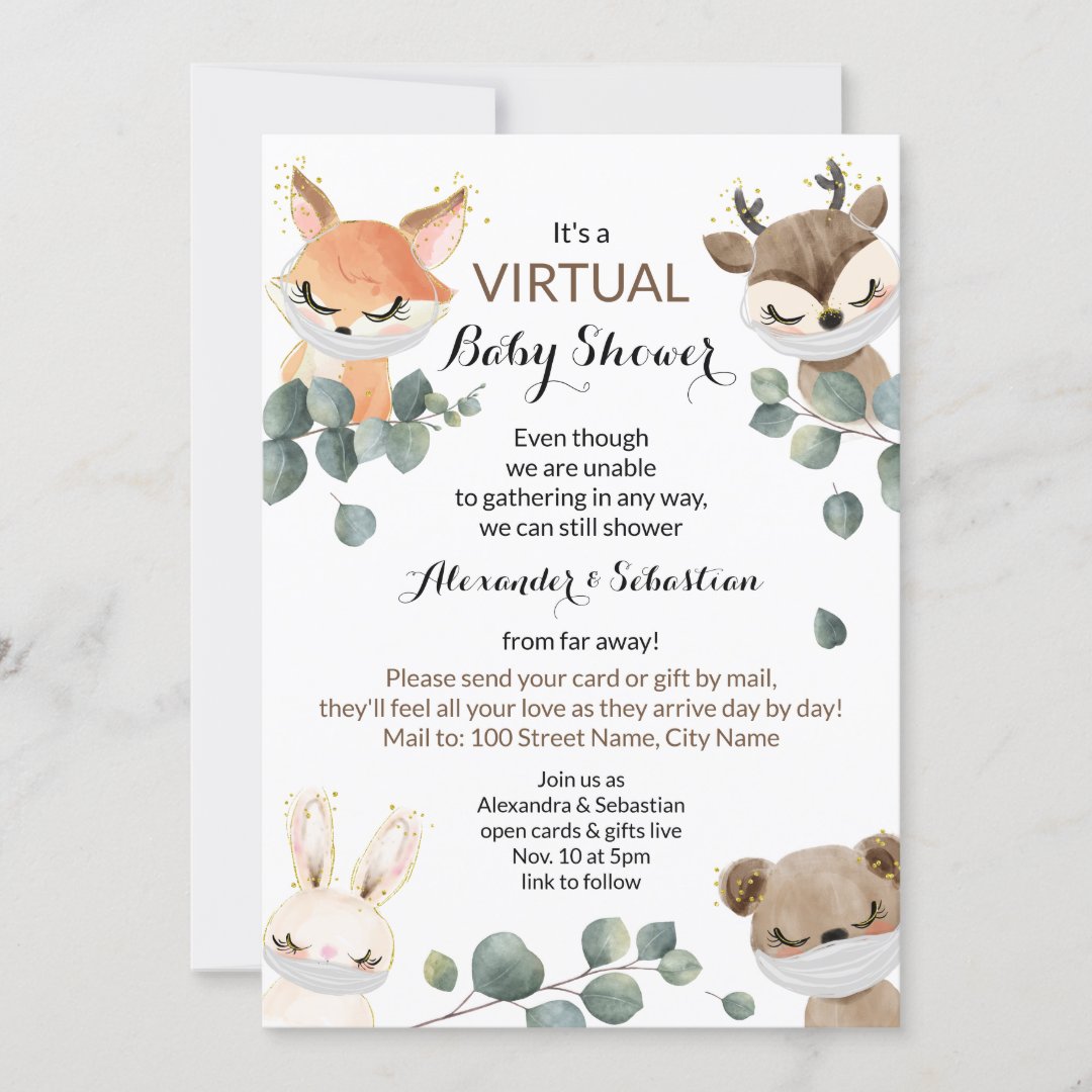 Virtual Baby Shower Invitation | Zazzle