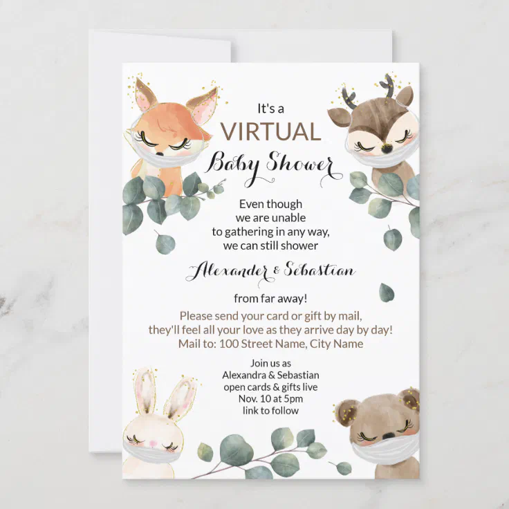 Virtual Baby Shower Invitation | Zazzle