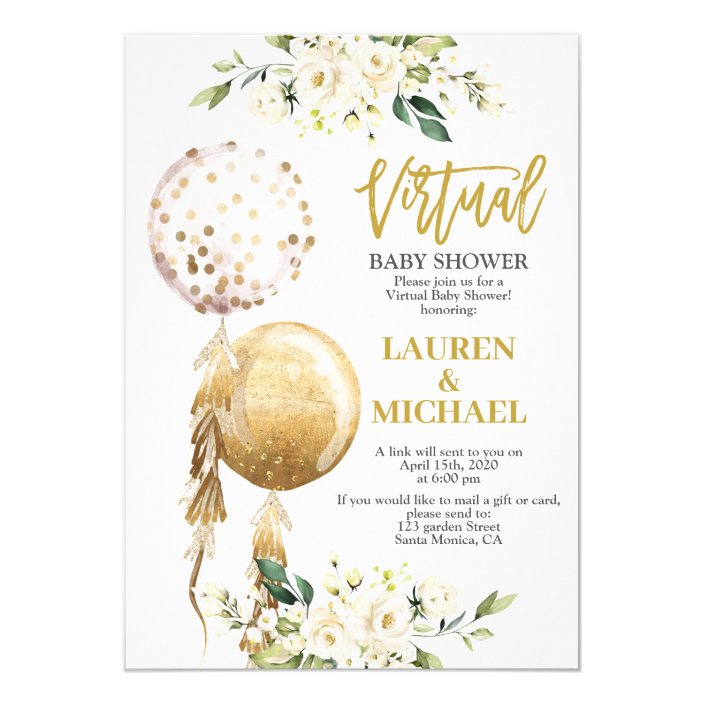 Virtual Baby Shower Invitation | Zazzle.com