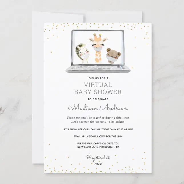 Virtual Baby Shower Invitation | Zazzle