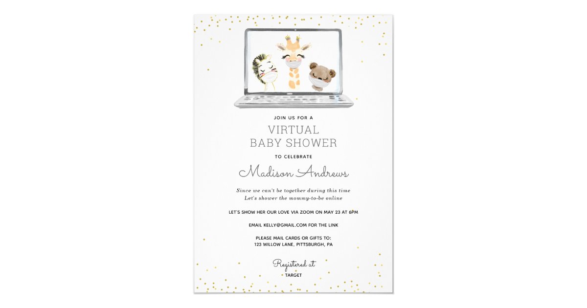 Virtual Baby Shower Invitation | Zazzle.com