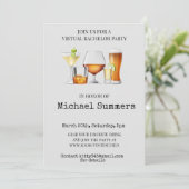 Virtual Bachelor Party Social Distancing Invitation | Zazzle