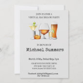Virtual Bachelor Party Social Distancing Invitation | Zazzle