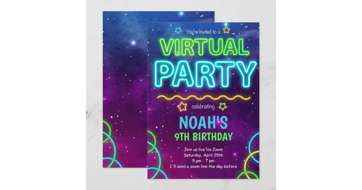 Virtual Birthday Invitation | Zazzle
