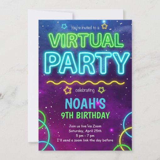 Virtual Birthday Invitation | Zazzle