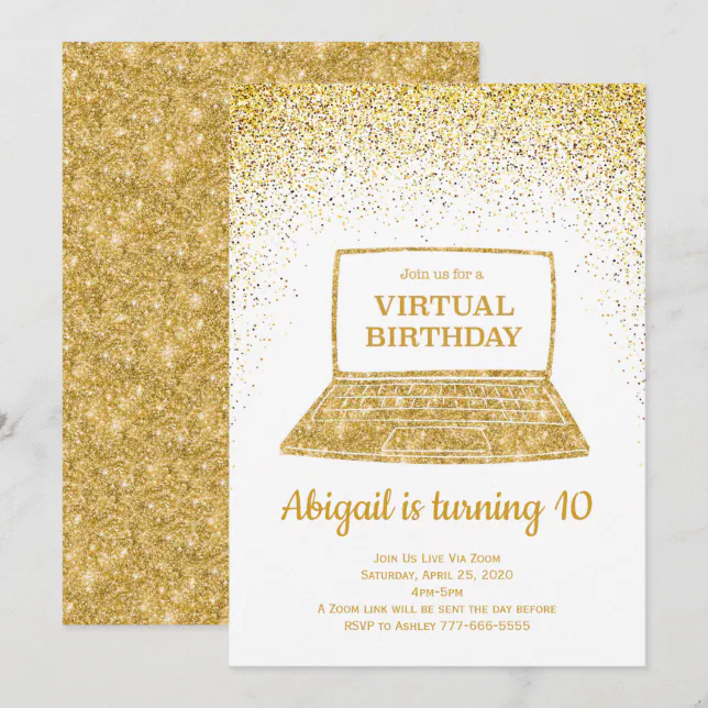 Virtual Birthday Invitation, Quarantine Birthday Invitation | Zazzle