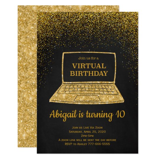 Virtual Birthday Invitation, social Distance Invitation | Zazzle.com