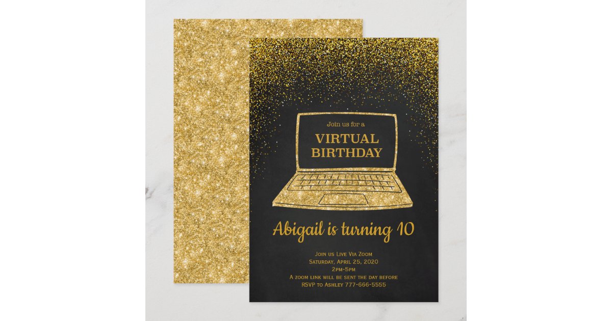 Virtual Birthday Invitation, social Distance Invitation | Zazzle