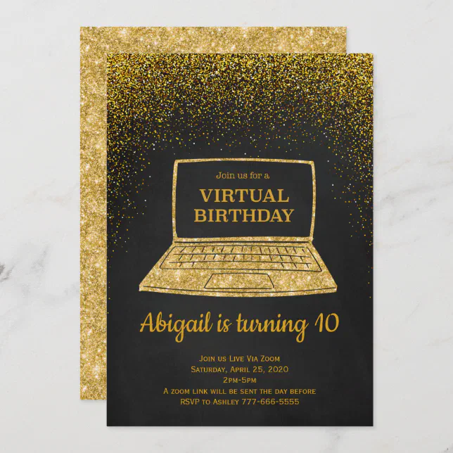Virtual Birthday Invitation, social Distance Invitation | Zazzle