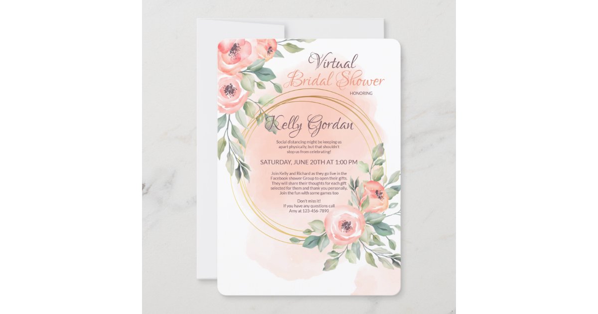 Virtual Bridal Shower Invitation | Zazzle