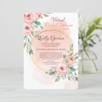 Virtual Bridal Shower Invitation | Zazzle