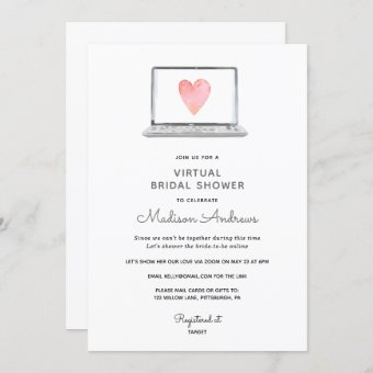 Virtual Bridal Shower Invitation | Zazzle