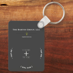 Virtual Business Card Keychain (QR code + NFC tag) | Zazzle