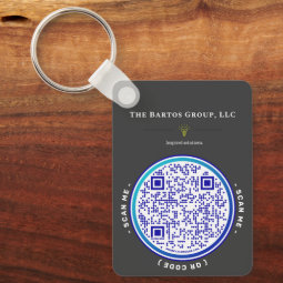 Virtual Business Card Keychain (QR code + NFC tag) | Zazzle